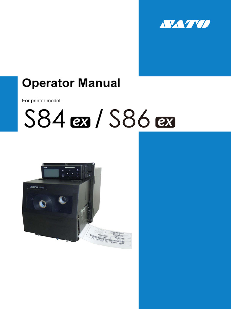 Sato s84 Ex s86 Ex Manual | Download Free PDF | Radio Frequency Identification | Electrical ...
