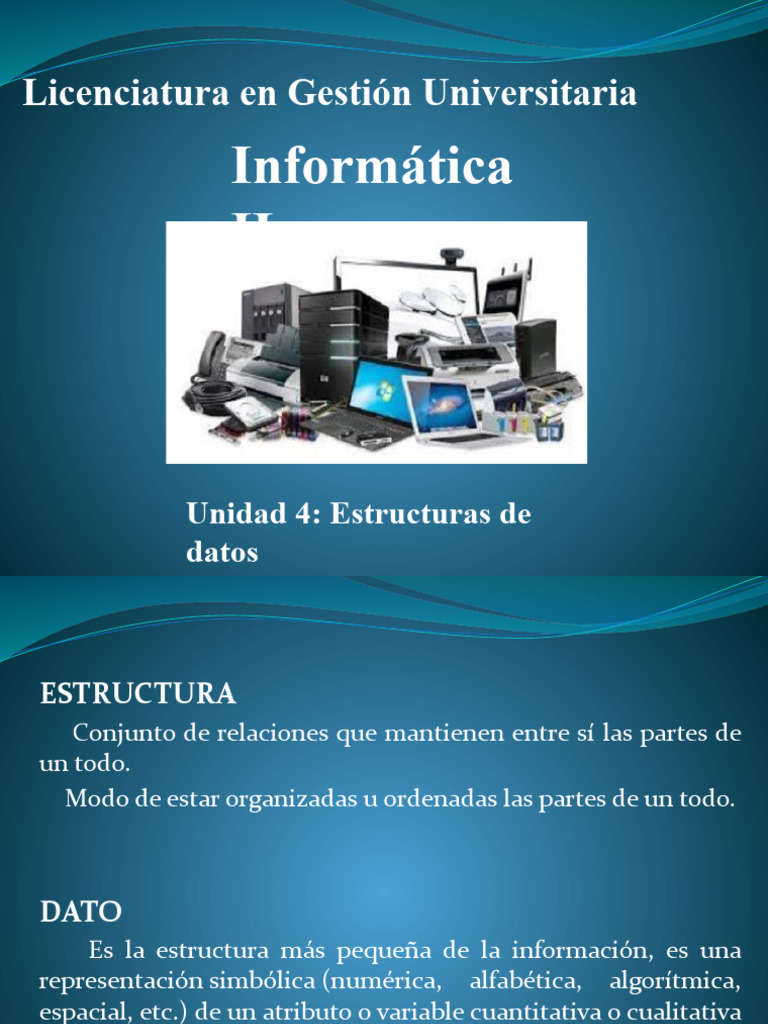 Estructura de Datos. Informática | PDF | Bases de datos | Datos