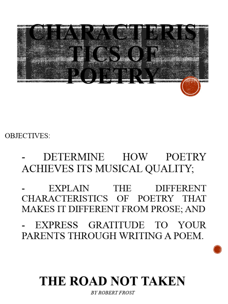 Characteristics of Poetry Explained | PDF