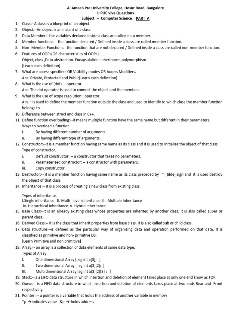 VivaQuestions Physics | PDF | Method (Computer Programming) | Class ... VivaQuestions Physics | PDF | Method (Computer Programming) | Class ...