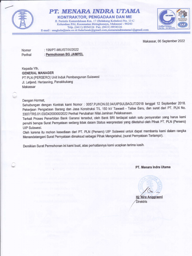 199 Permohonan BG Jampel | PDF