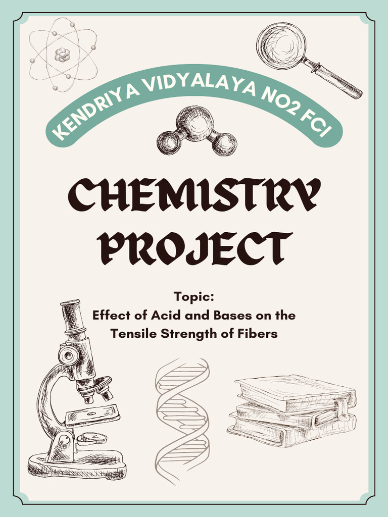 Blue and Yellow Doodle Chemistry Project Cover A4 Document | PDF ...
