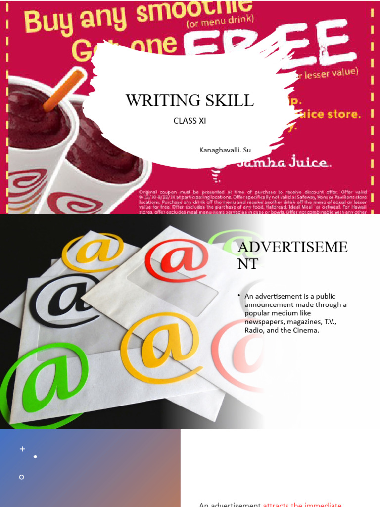 Class XI Guide to Writing Advertisements | PDF | Advertising | Shorthand