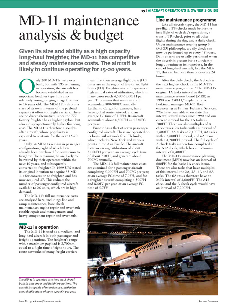MD-11 Maintenance & Operations Guide | PDF | Aviation | Transport