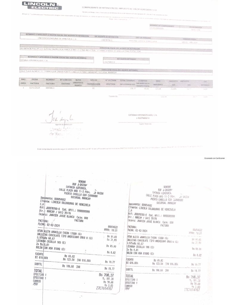 Catania Factura 00054622 | PDF