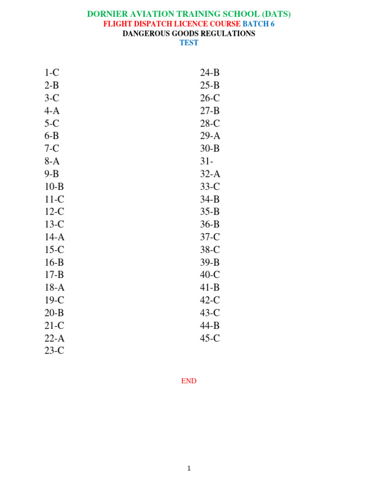 Dangerous Goods Test | PDF | Dangerous Goods | Transport