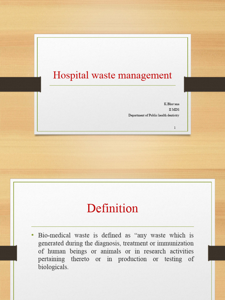 6th Seminar Hospital Waste Managemet | PDF | Waste | Waste Management