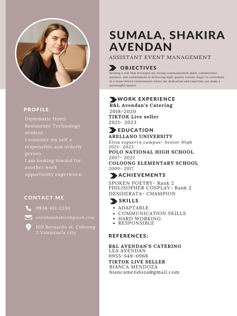 White Simple Student CV Resume | PDF