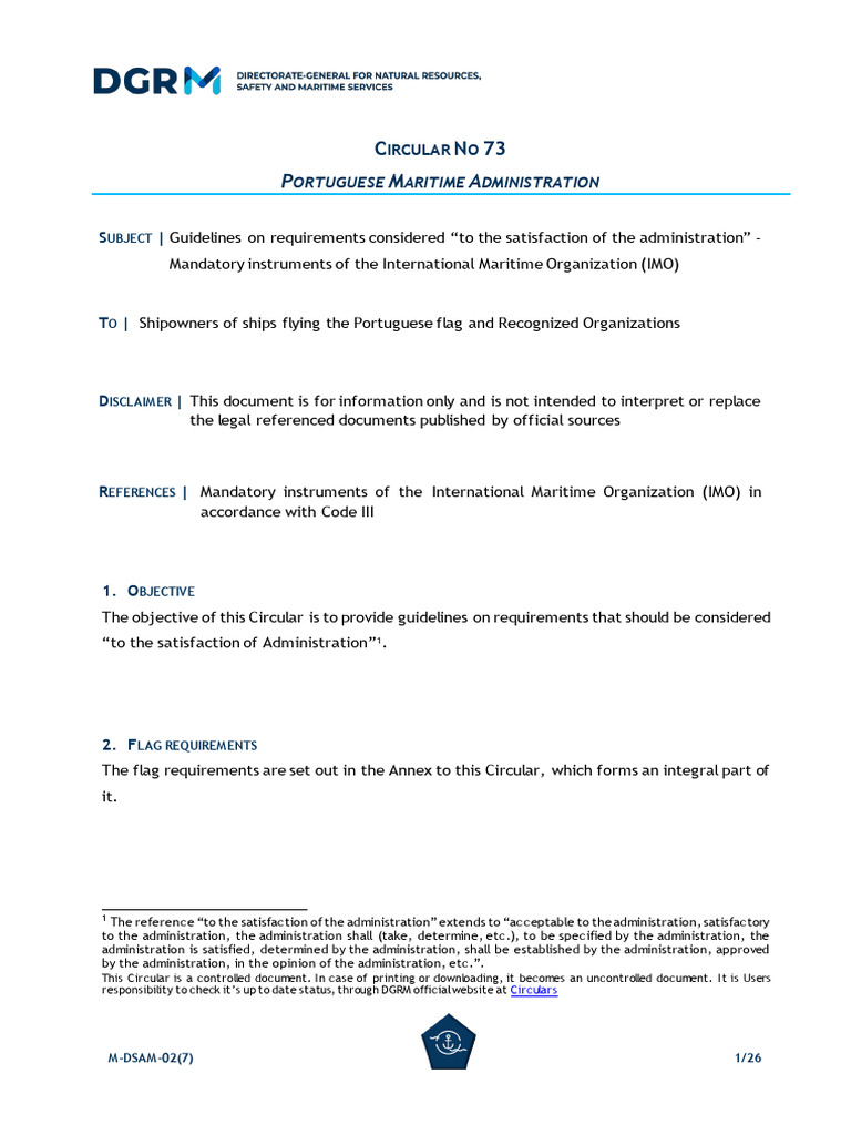 Circular - 73 (EN) | PDF | Ships | Steering