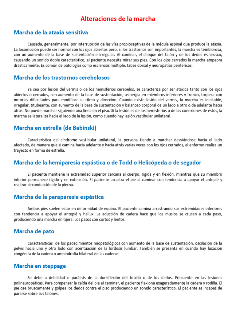 Alteraciones de La Marcha | PDF | Pie | Rodilla
