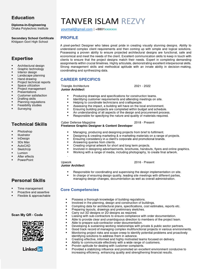 CV For Embassy | PDF | Architect | Design