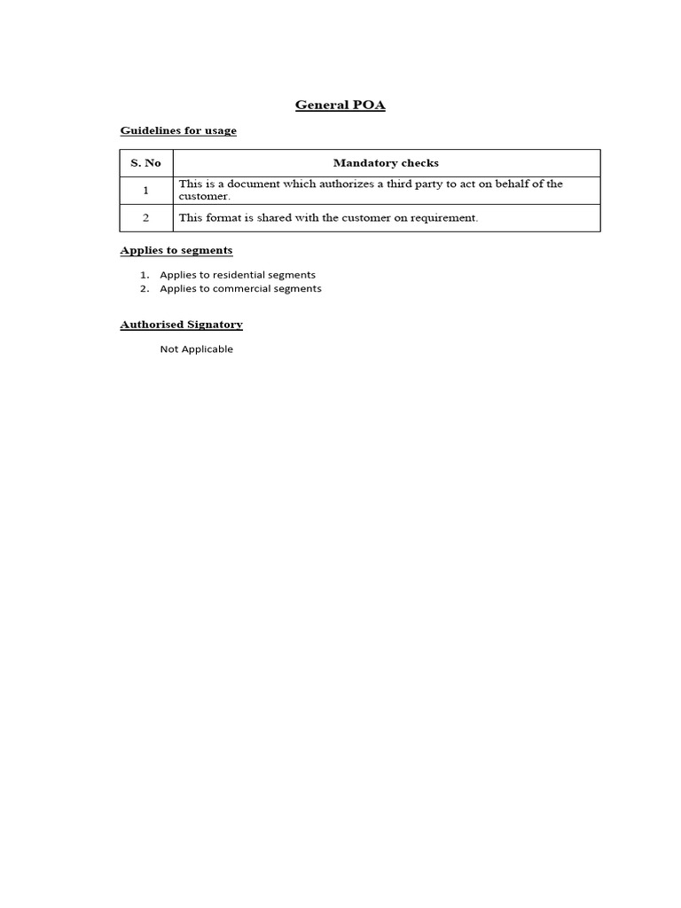 General POA | Download Free PDF | Loans | Mortgage Loan