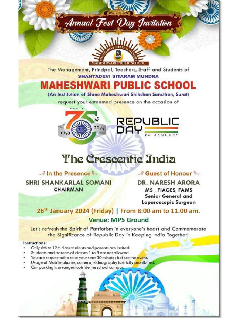 26th January Invitation | PDF