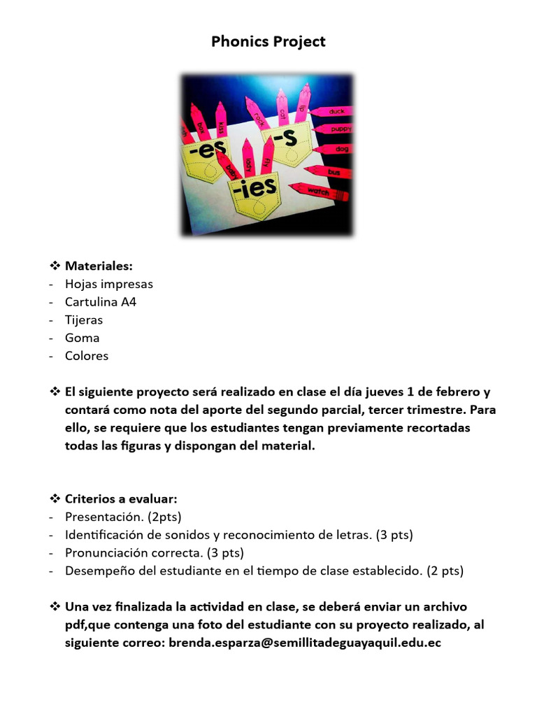 Phonics Project 2nd Grade | PDF