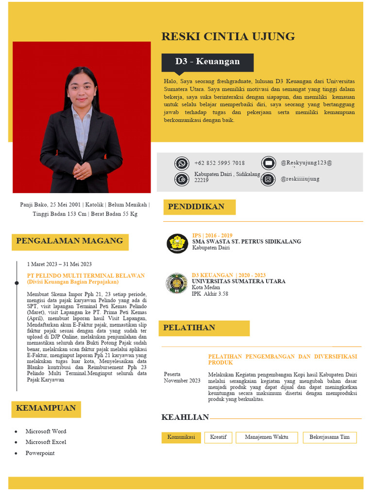 CV Reski Cintia Ujung.... | PDF