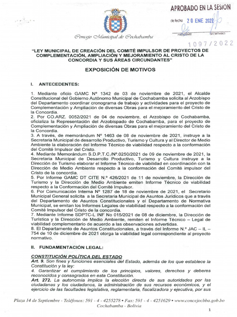 Ley 1097 2022 | PDF | Alcalde | Gobierno local