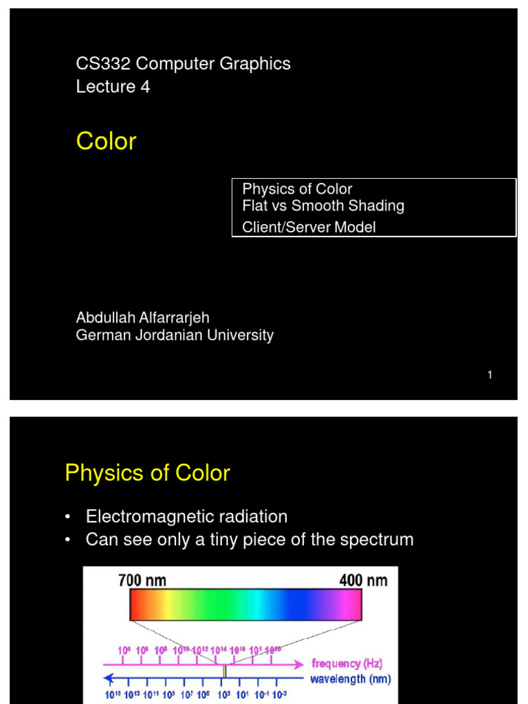 Color: CS332 Computer Graphics | PDF | Shader | Color