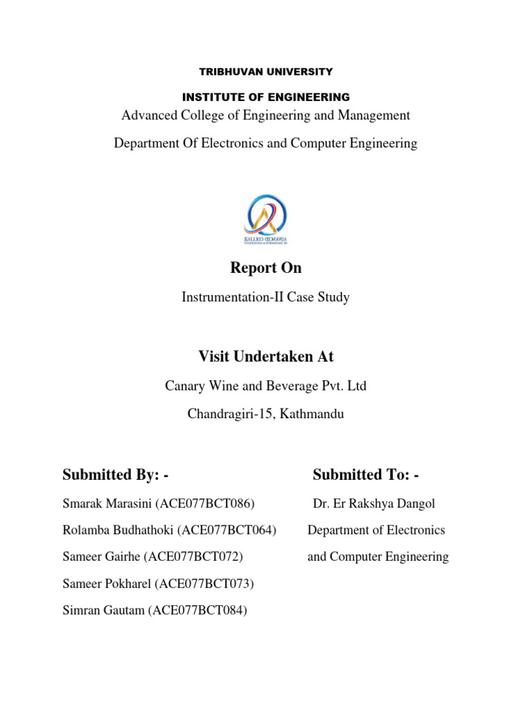 Case Study Wine Factory BCT 077 | PDF | Winemaking | Fermentation In Winemaking