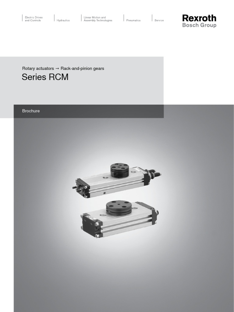 Bosch Rexroth RCM Series Actuators | PDF | Actuator | Rotation Around A ...