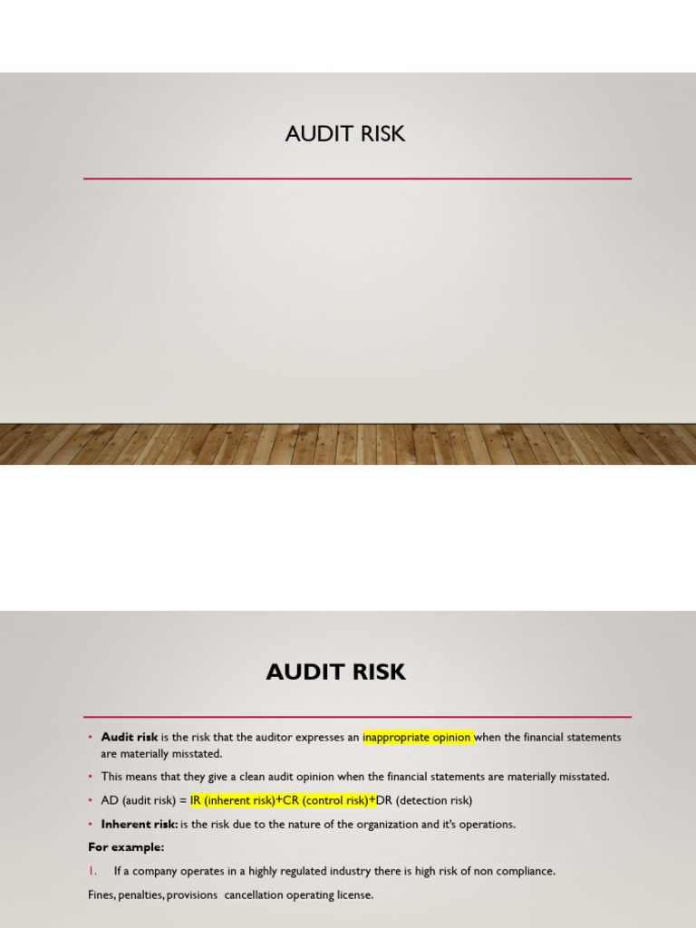 Audit Risk | PDF | Audit | Financial Audit