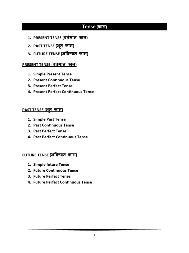 Tense | PDF | Grammatical Number | Noun