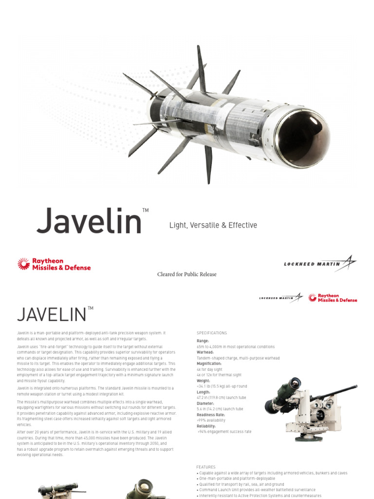 Javelin | PDF | Hazards | Military Technology