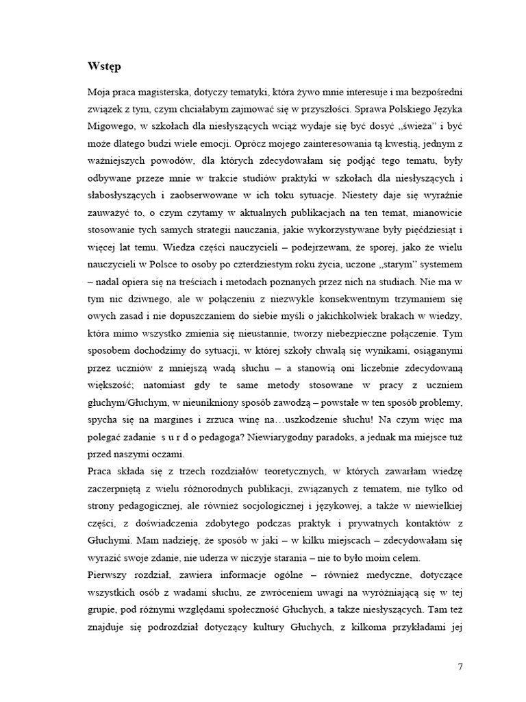 Praca Magisterska | PDF