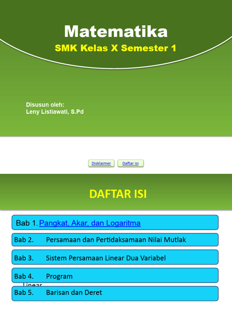 MTK X (Pangkat Pecahan) | PDF