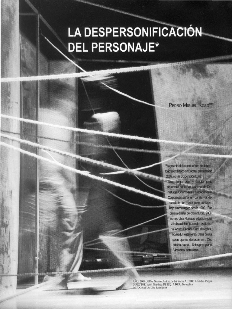 4.+Despersonificacion+Del+Pesonaje +Pedro+Miguel+Rozo | PDF | Teatro ...