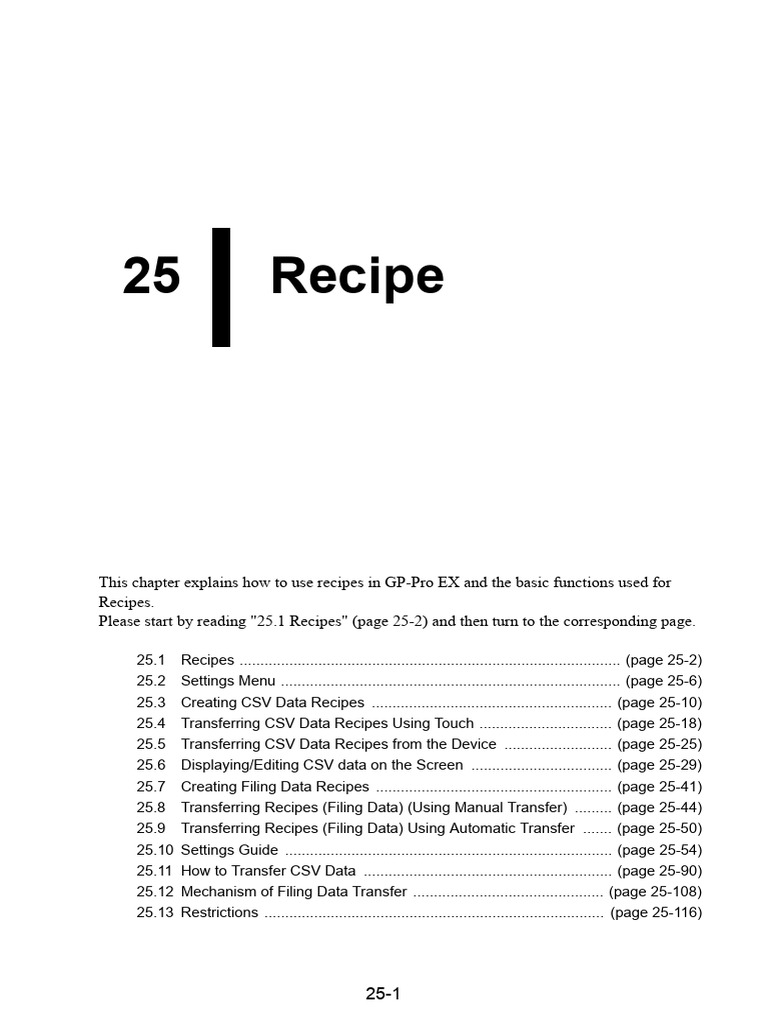 Recipe | PDF | Computer File | Computer Data Storage