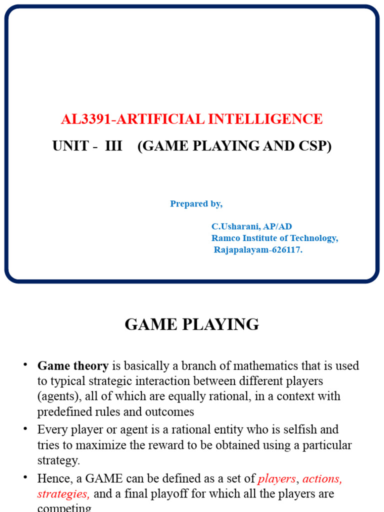 Ai-Unit 3 | Download Free PDF | Computer Programming | Mathematics