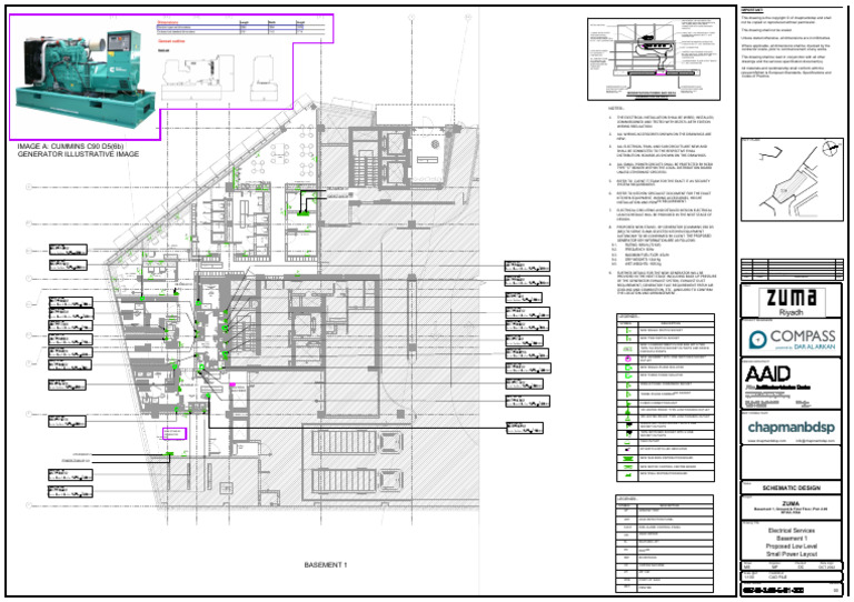 60745-2.09-E-B1-200 - Electrical Services, Basement 1 - Proposed Low Level Small Power Layout ...
