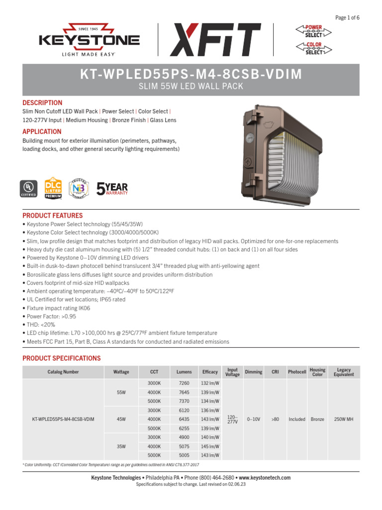 KT Wpled55ps M4 8CSB Vdim | PDF | Lighting | Building Engineering