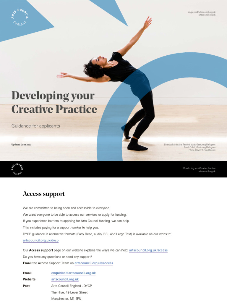 Developing Your Creative Practice - Guidance - June 2023 | PDF | World Wide Web | Internet & Web