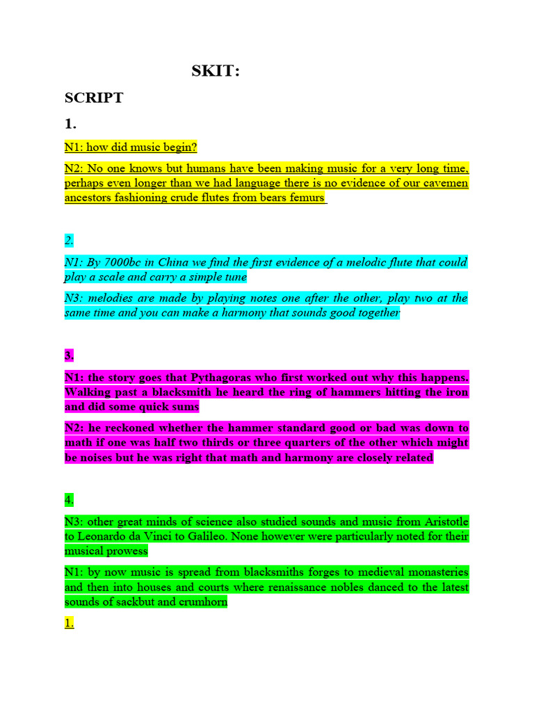 Assembly Script | PDF | Orchestras | Performing Arts