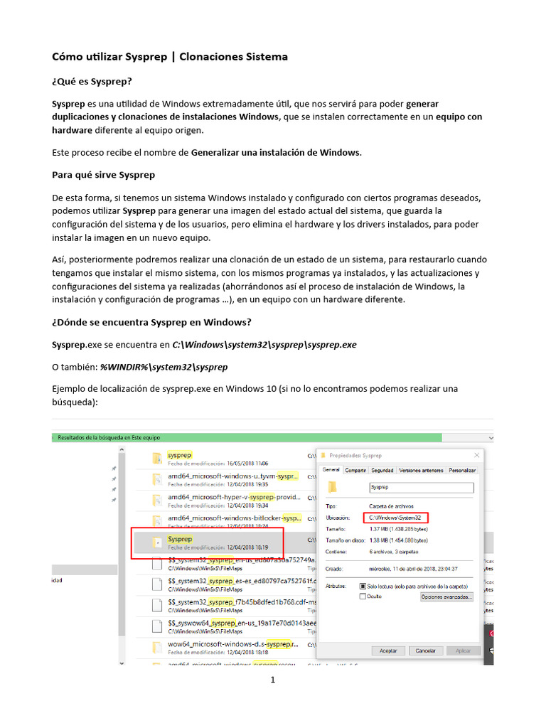 Cómo utilizar Sysprep | PDF | Microsoft Windows | Software