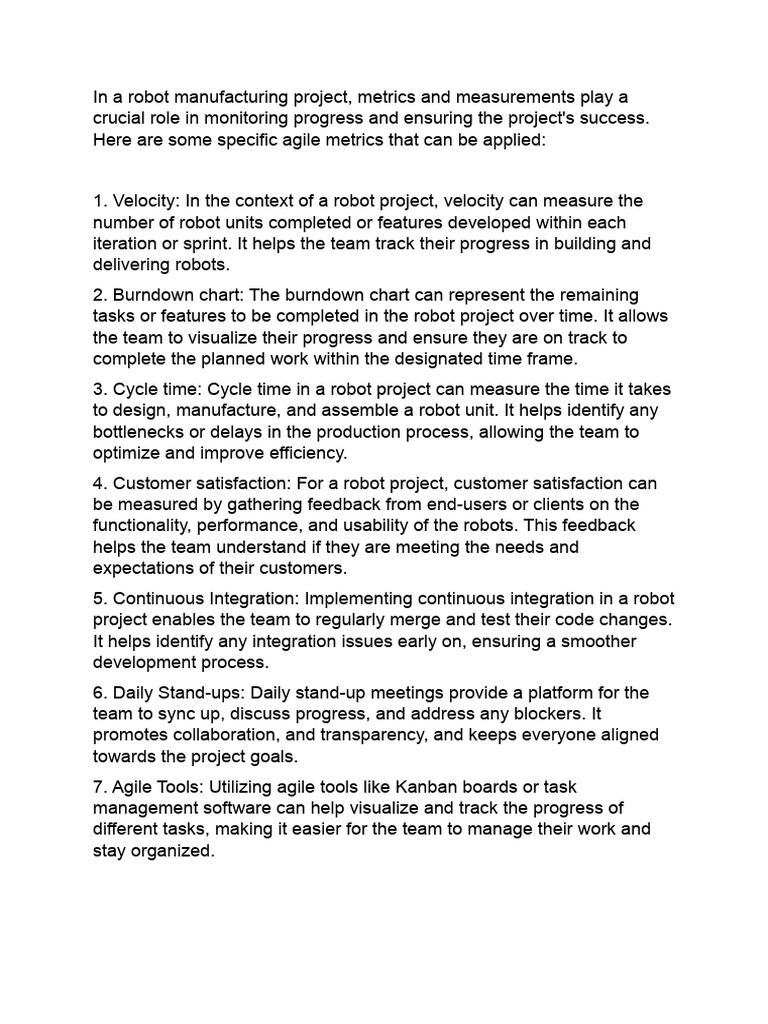 Matrics and Measurements of Agile | PDF