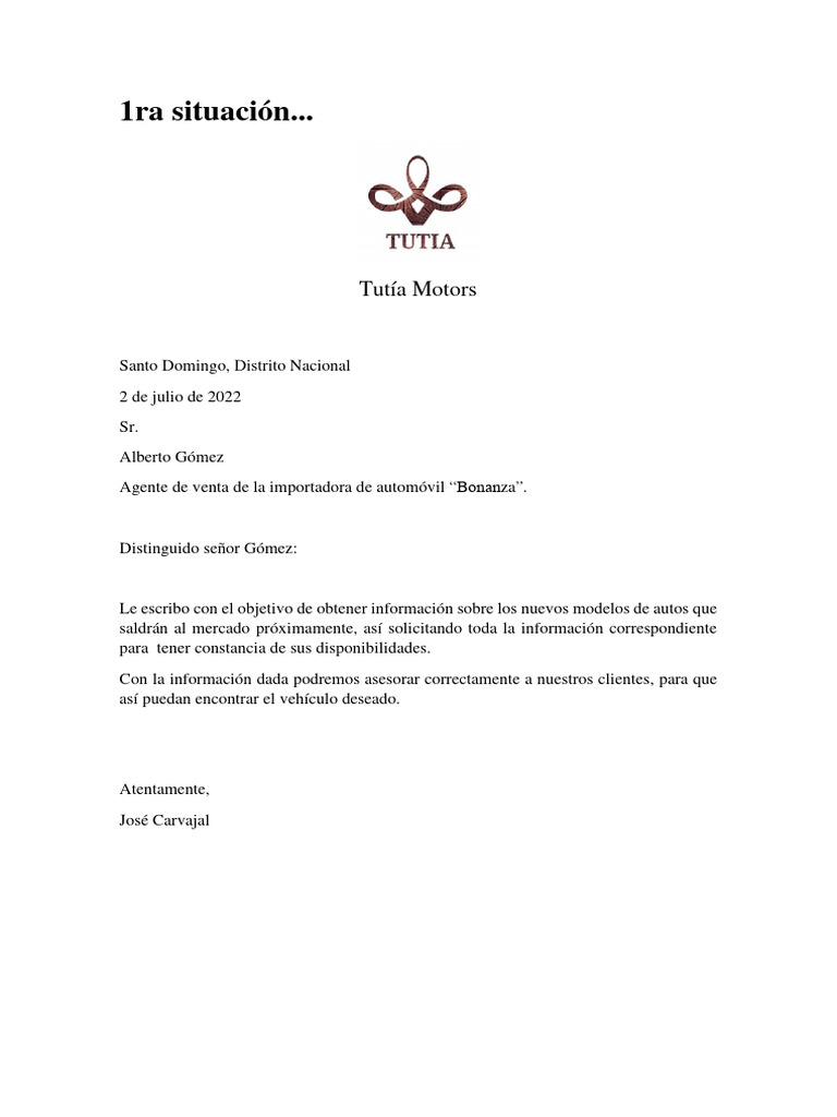 Solicitudes y Respuestas en Tutía Motors | PDF | Coche | Vehículo de motor