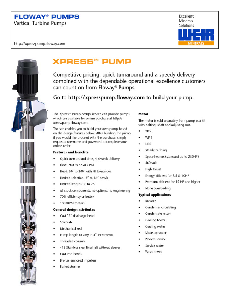 Xpress Pump Brochure2 | PDF | Pump | Water