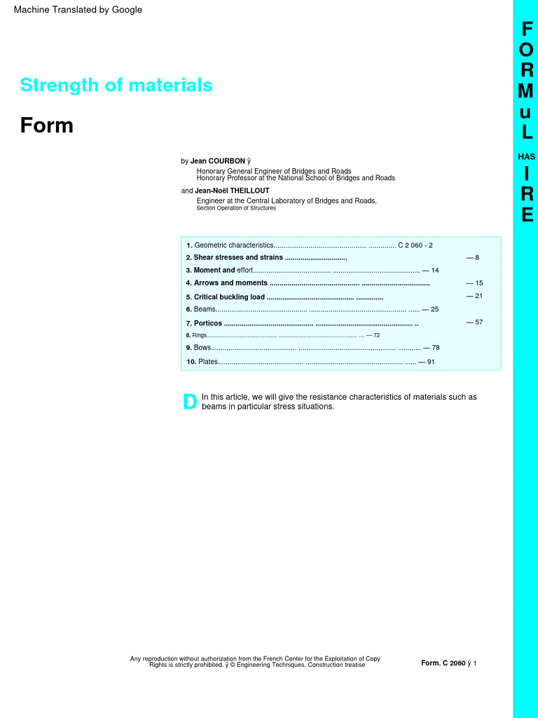 Formulaire de RDM-compressed | PDF | Deformation (Mechanics) | Solid ...