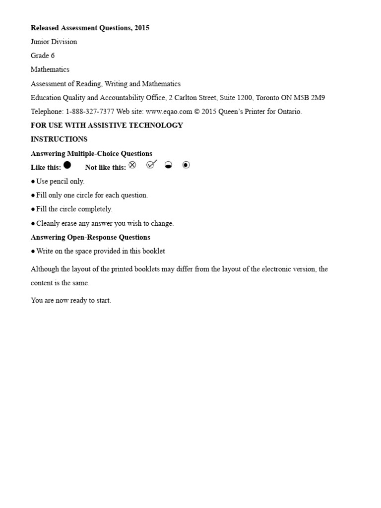 G6 Math 2015 Pdf Rectangle Euclidean Geometry