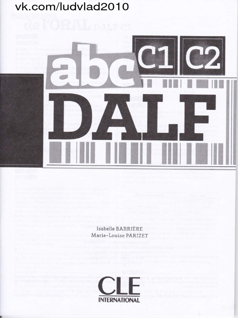 Corriges - ABC-C1 Dalf | PDF