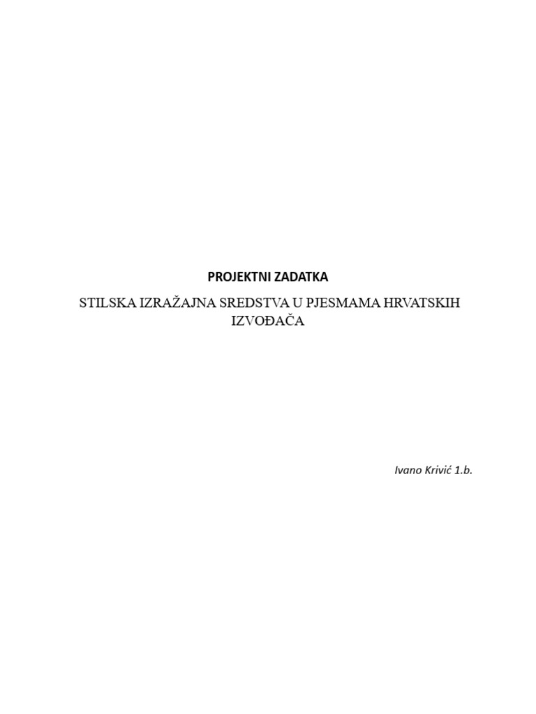 STILSKA IZRAZAJNA SREDSTVA | PDF