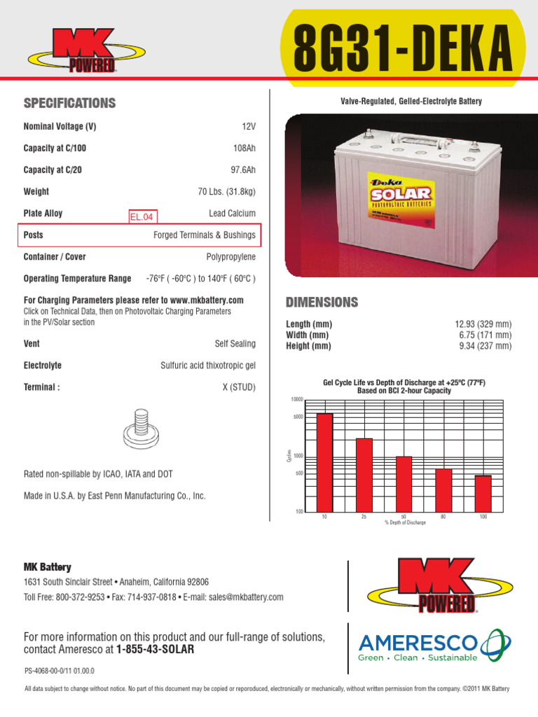 Battery Pdf Electric Power Energy Conversion
