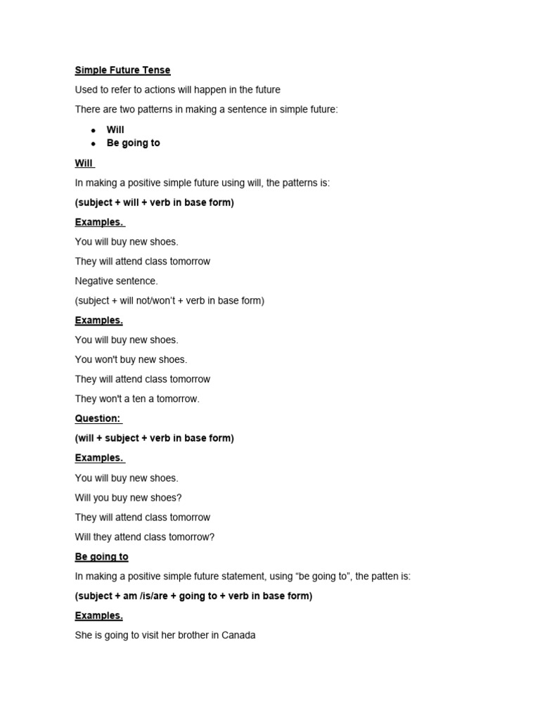 Future Will and Going To | PDF | Verb | Semantic Units