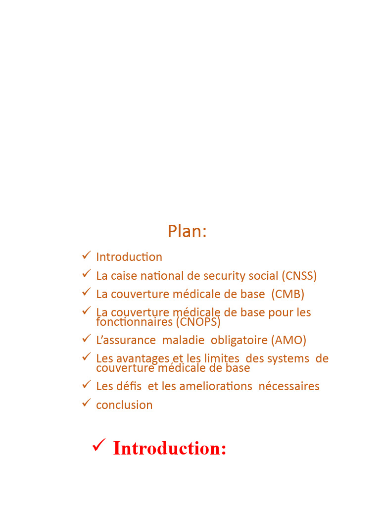 Les Systemes de Couverture Medicale de Base Au Maroc | PDF ...