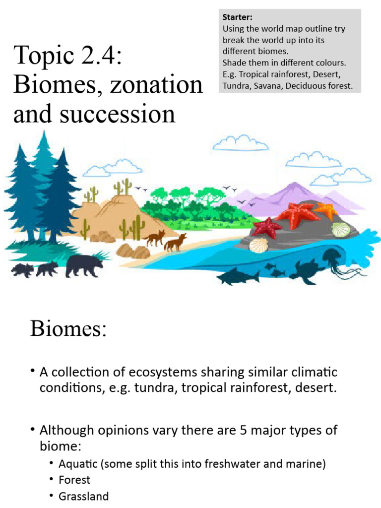 2.4 Biomes Zonation and Succession | PDF | Tropics | Precipitation