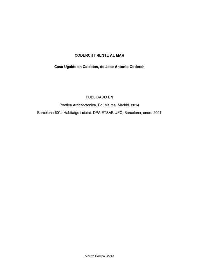 2014 Casa Ugalde en Caldetas | PDF