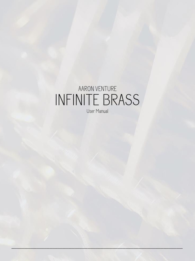 Aaron Venture Infinite Brass - User Manual | PDF | Brass Instruments ...