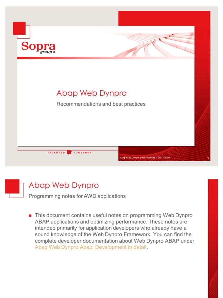 Webdynpro Best Practices | PDF